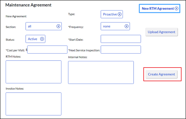 Adding a Rooftop Maintenance (RTM) to a Property – FCS Support Center