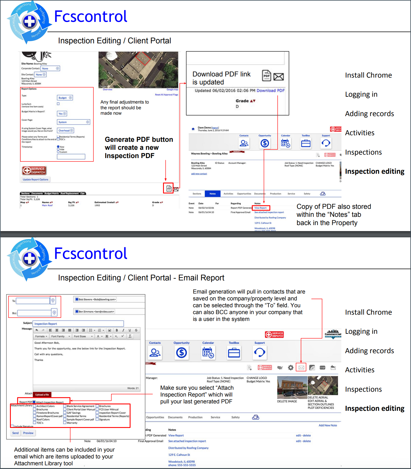 Guide to Inspection Report Editing – FCS Support Center
